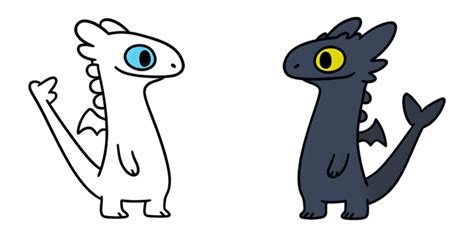 Httyd Funny Toothless And Light Fury Cursor Sweezy Cursors