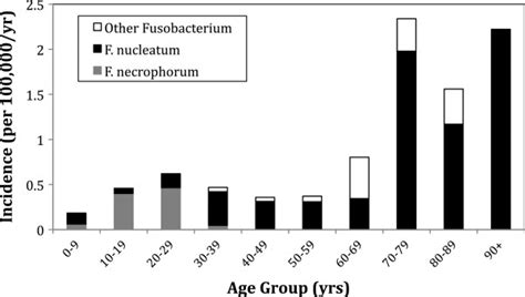 Incidence Of Fusobacterium Bacteremia By Species And Age Group