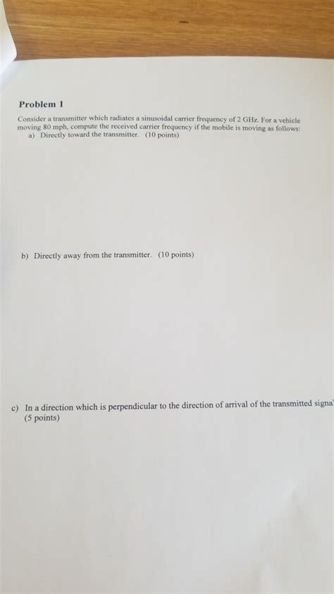 Solved Problem 1 Consider A Transmitter Which Radiates A