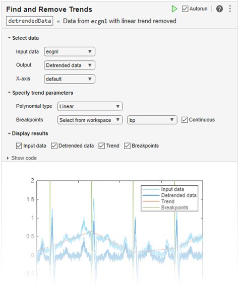 detrend remove polynomial trend matlab