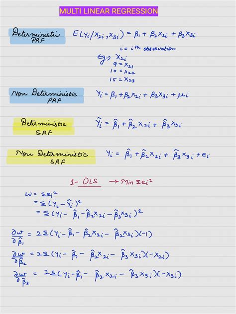 Multi Linear Regression Pdf