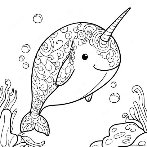 Narwhal Coloring Page 4440 3535
