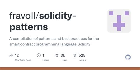 Github Fravoll Solidity Patterns A Compilation Of Patterns And Best