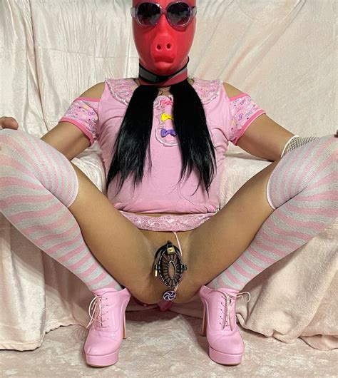 Sissy Wearing A Pink Dress Heels And Chastity Cage Pt 2 26 Pics Xhamster