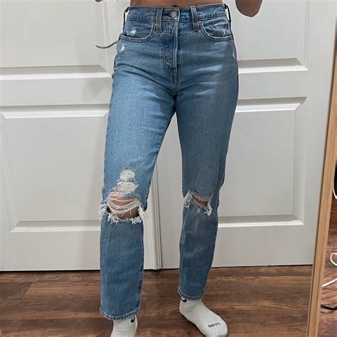 Levis Premium Wedgie Ripped Denim Jeans Gem