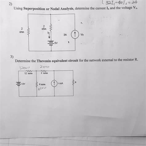 Solved Using Superposition Or Nodal Analysis Determine The