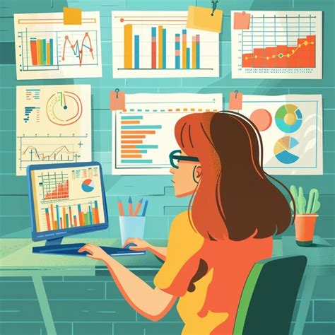 Premium Photo A Visual Of A Teacher Using Data Analytics To Track