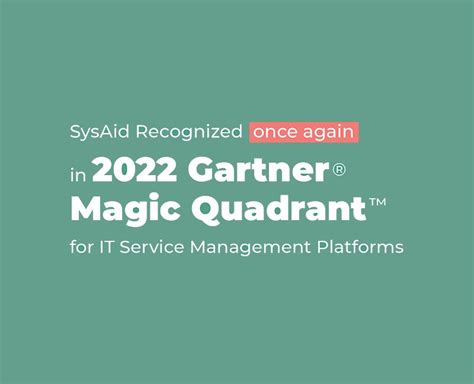 Sysaid Again Recognized In Gartners Magic Quadrant