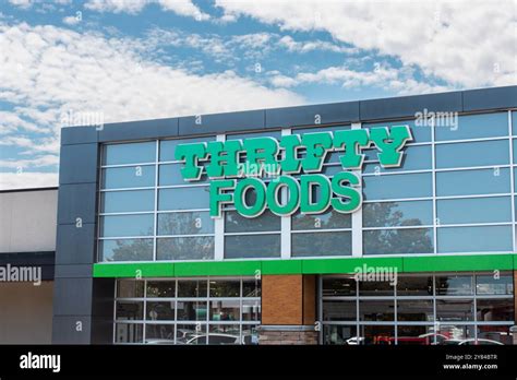 Store Sign Of Thrifty Foods Thrifty Foods Is A Canadian Supermarket Chain Based In Bc Known