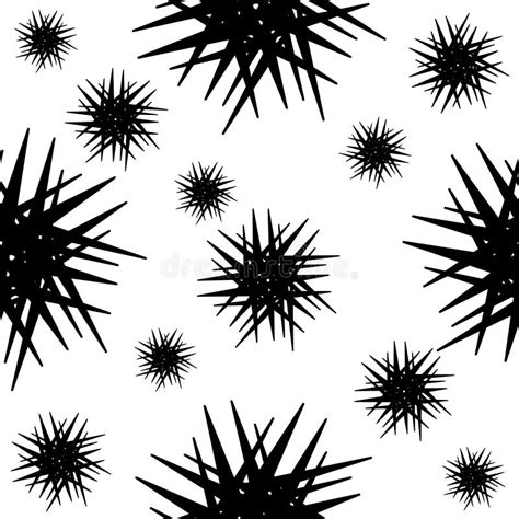 Patern With Avstract Decorative Elements Of Different Sizes On A White