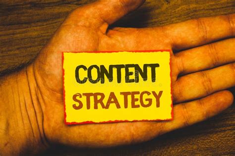 Conceptual Hand Writing Showing Content Strategy Business Photo