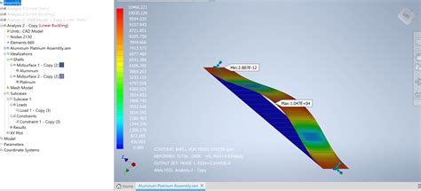 assembly separates during linear buckling under high heat analysis
