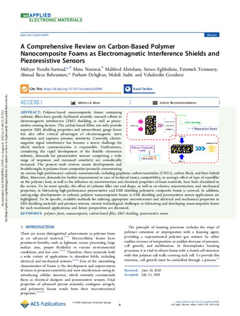 Pdf A Comprehensive Review On Carbon Based Polymer Nanocomposite