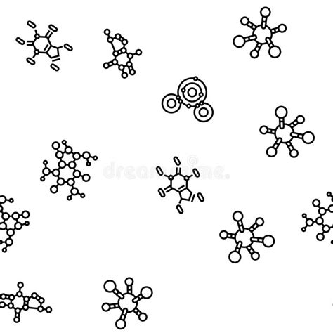Molecular Science Chemistry Atom Vector Seamless Pattern Stock Vector Illustration Of Formula