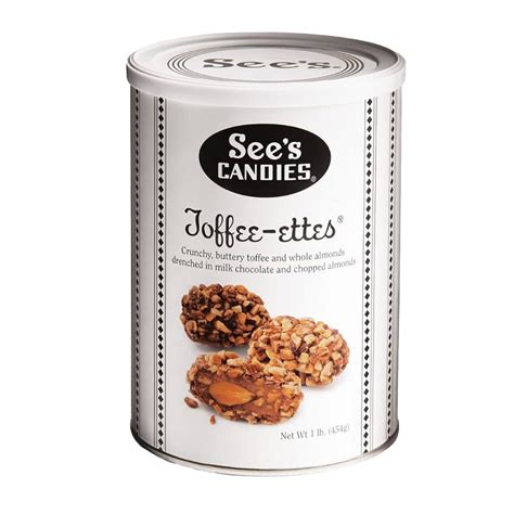 Sees Candies Toffee Ettes 1lb Canister 454g International Foods Nz