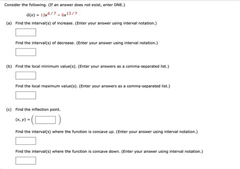 Solved Consider The Following If An Answer Does Not Exist Enter