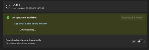 Settings Update Availableready Message Improve Message Severity