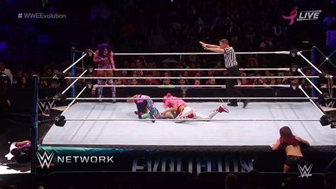 Wwe Evolution Bayley Banks Natalya Vs The Riott Squad When In