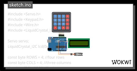 Keypad Door Lock Wokwi Esp32 Stm32 Arduino Simulator