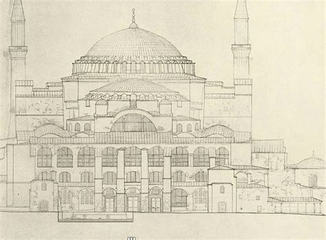 Constantinople Hagia Sophia Drawing