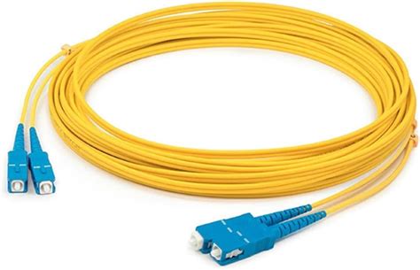 Addon 3m Sc 公 至 Sc 公 黃色 Os2 雙工光纖 Ofnr 電阻式 跳線 電子
