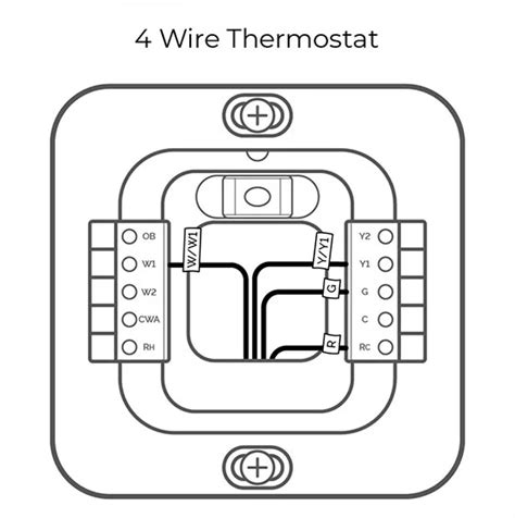 4 Wire Thermostat Wiring Diagram Thermostat With Automatic Damper