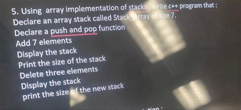 Solved 5 Using Array Implementation Of Stacks Wite Ct