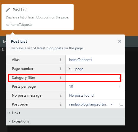 Php OctoberCMS Overridden Blog Component Rainlab Blog Multiple Usage In Same Page Stack