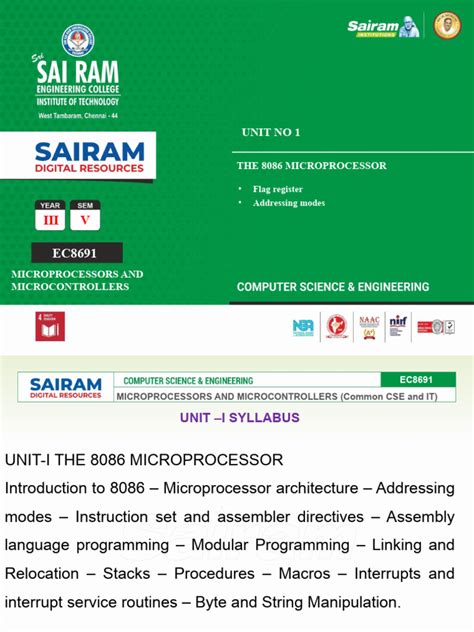 13 Unit I Ec8691 Flag Reg Addressing Mode Pdf Central Processing