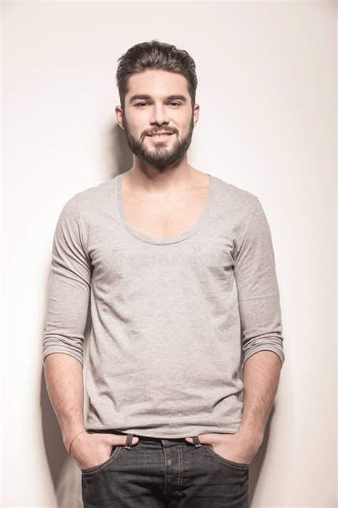 Smiling Man With Beard Stock Image Image Of Brunette 40625907