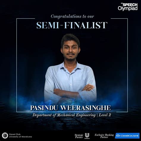 Pasindu M Weerasinghe On Linkedin Gavel Toastmasters Uom