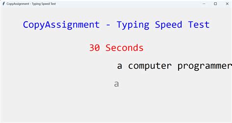 Test Typing Speed Using Python App Copyassignment
