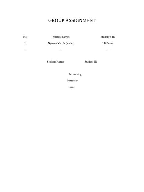 Group Assignment Template Costacct Pdf