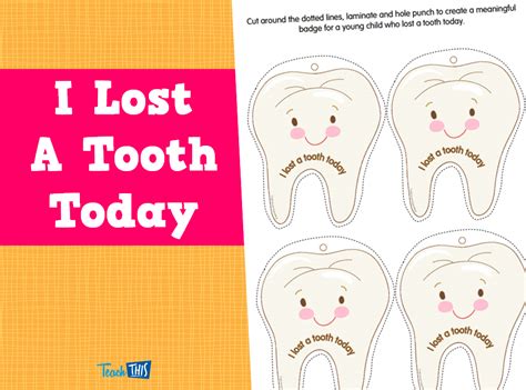 I Lost A Tooth Today Teacher Resources And Classroom Games Teach This