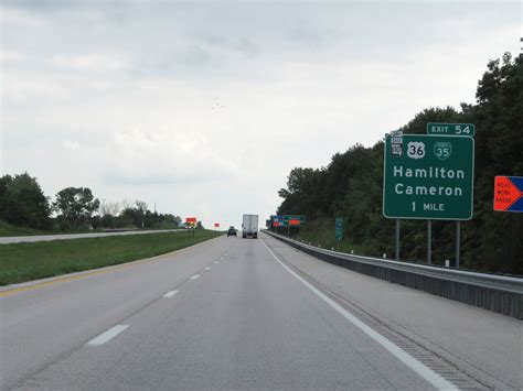 Missouri Interstate 35 Southbound Cross Country Roads