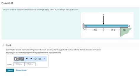 Solved Problem The Cross Section Is Rectangular With A Chegg