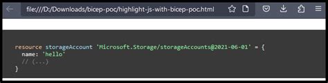 Feature Request Support Syntax Highlight For Bicep Language · Issue