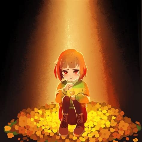 Undertale Orange Undertale Red And Yellow Chara Chara Sans