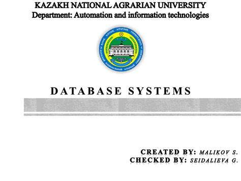 Introduction To Databases презентация онлайн