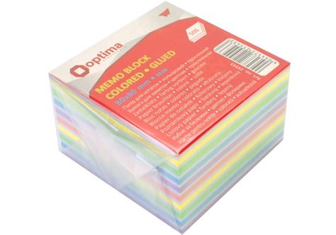 Купити Папір для нотаток 80х80 мм Люкс Optima 500 арк проклеєний кольоровий ПАПІРУС