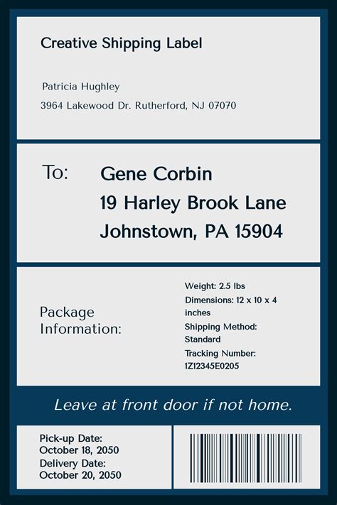 Free 4x6 Shipping Label Template To Edit Online