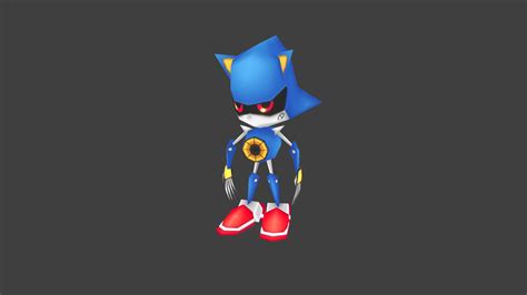 Metal Sonic Low Poly 256tris 3d Model
