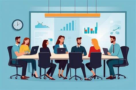 Premium Ai Image Unified Excellence Vector Illustration Of Teamwork In Business Conversations