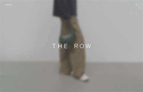 The Row Interaction Behance
