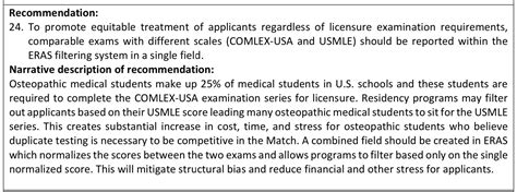 Recommendation To Report Usmle And Comlex On Same Scale In Eras R
