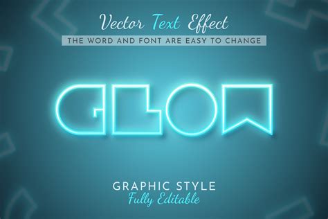 Blue Glow Editable Text Effect Graphic By Rwgusev · Creative Fabrica