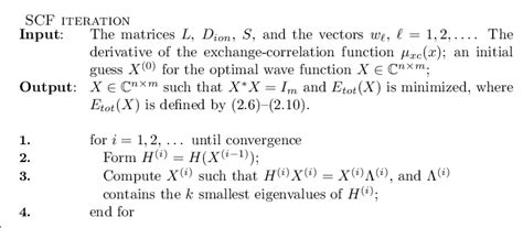 1 The Scf Iteration Download Scientific Diagram