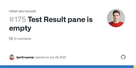 Test Result Pane Is Empty · Issue 175 · Vitest Devvscode · Github