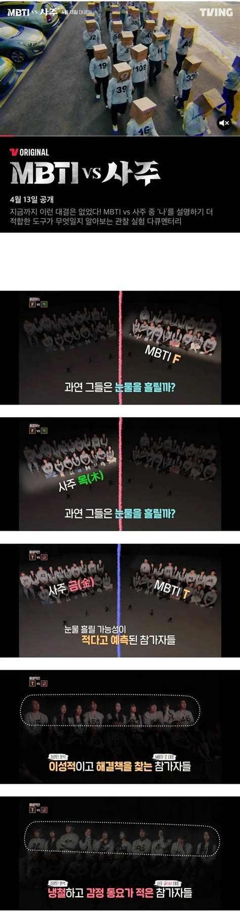 이슈 유머 Mbti와 사주 뭐가 더 정확할까  1라운드