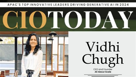 Vidhi Chugh On Linkedin Ciotoday Businessleaders Innovation Generativeai Recognition 15